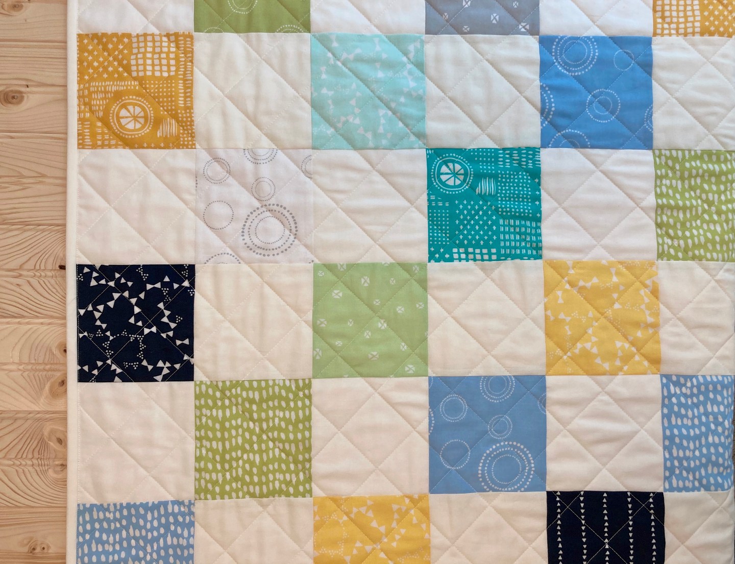 checkered baby quilt – Monday Morning Designs