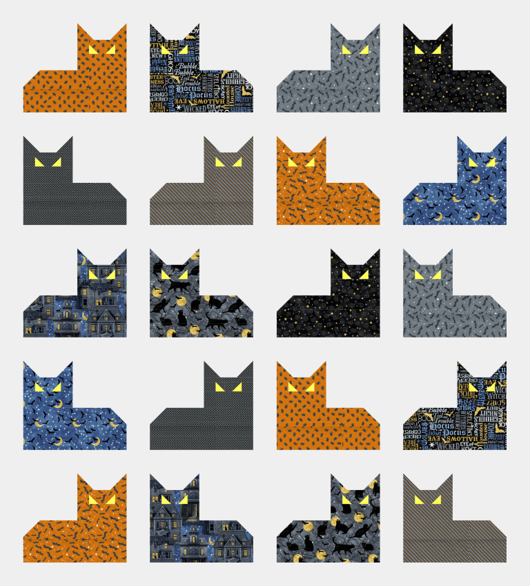Spooky Kittens Quilt Pattern – Monday Morning Designs