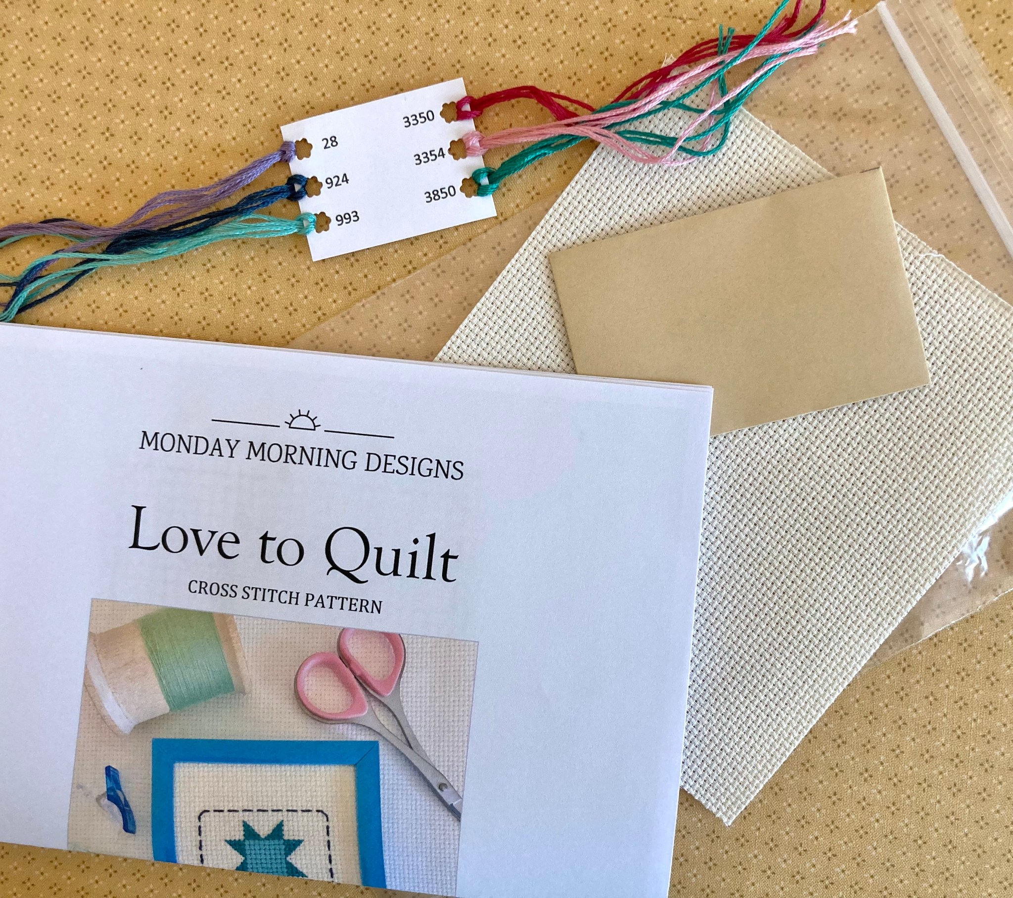 Love to Quilt Cross Stitch Pattern – Monday Morning Designs